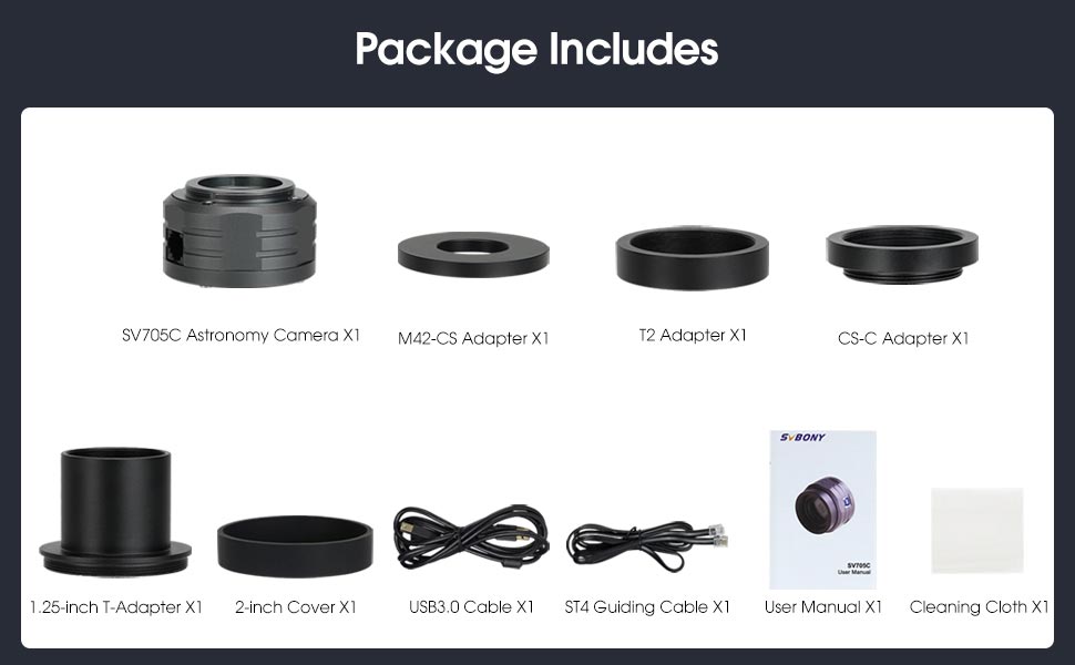 Kamera Svbony SV705C z matrycą Sony IMX585 (SKU: F9198J)